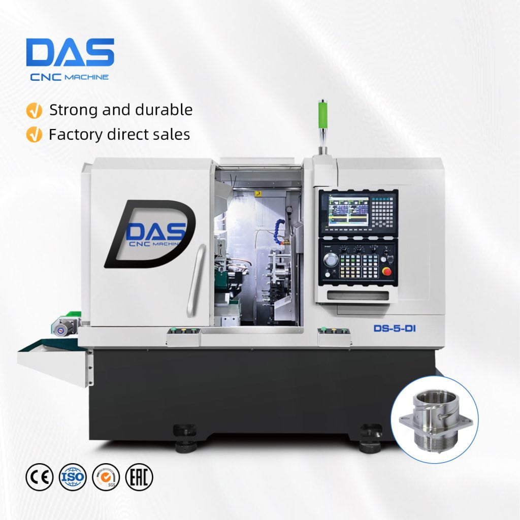 DS-5-DI Low Cost 5 Axis CNC Lathe Machine Milling Machine Gang Type Double Spindle CNC Lathe ...
